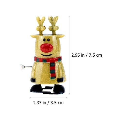 5 Pcs Racing Wind up Toys Stretchy Santa Reindeer Wind-up Christmas ...