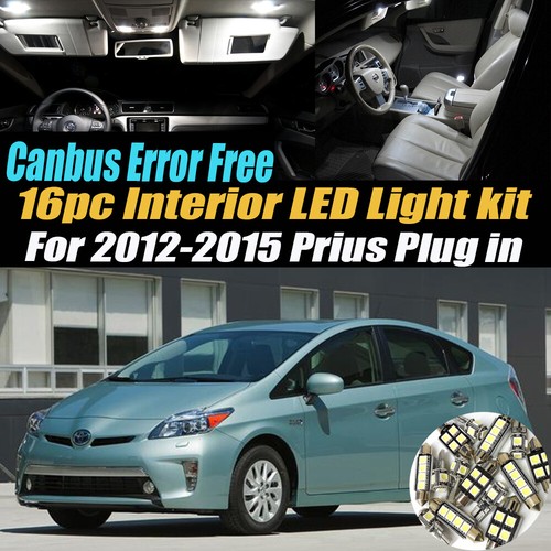16Pc Error Free White Car Interior LED Light Kit for 2012-15 Toyota ...