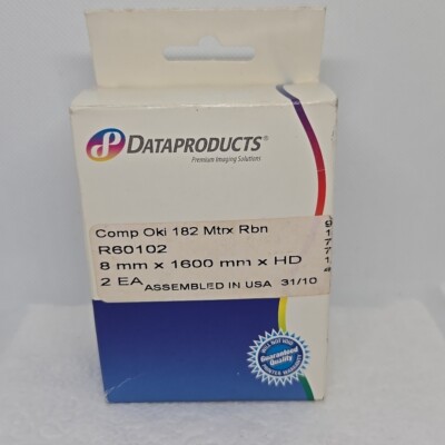 Dataproducts R60102 Nylon Printer Ribbon 2/Pack Compatible w/ Okidata ...