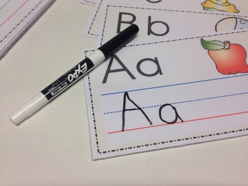 Wipe N Write Alphabet Cards - 26 Laminated Card - Pre-school ...
