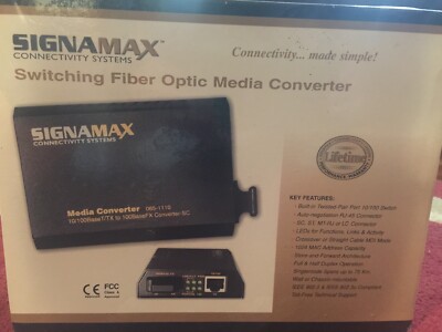 Signamax Switching Fiber Optic Media Coverter | eBay