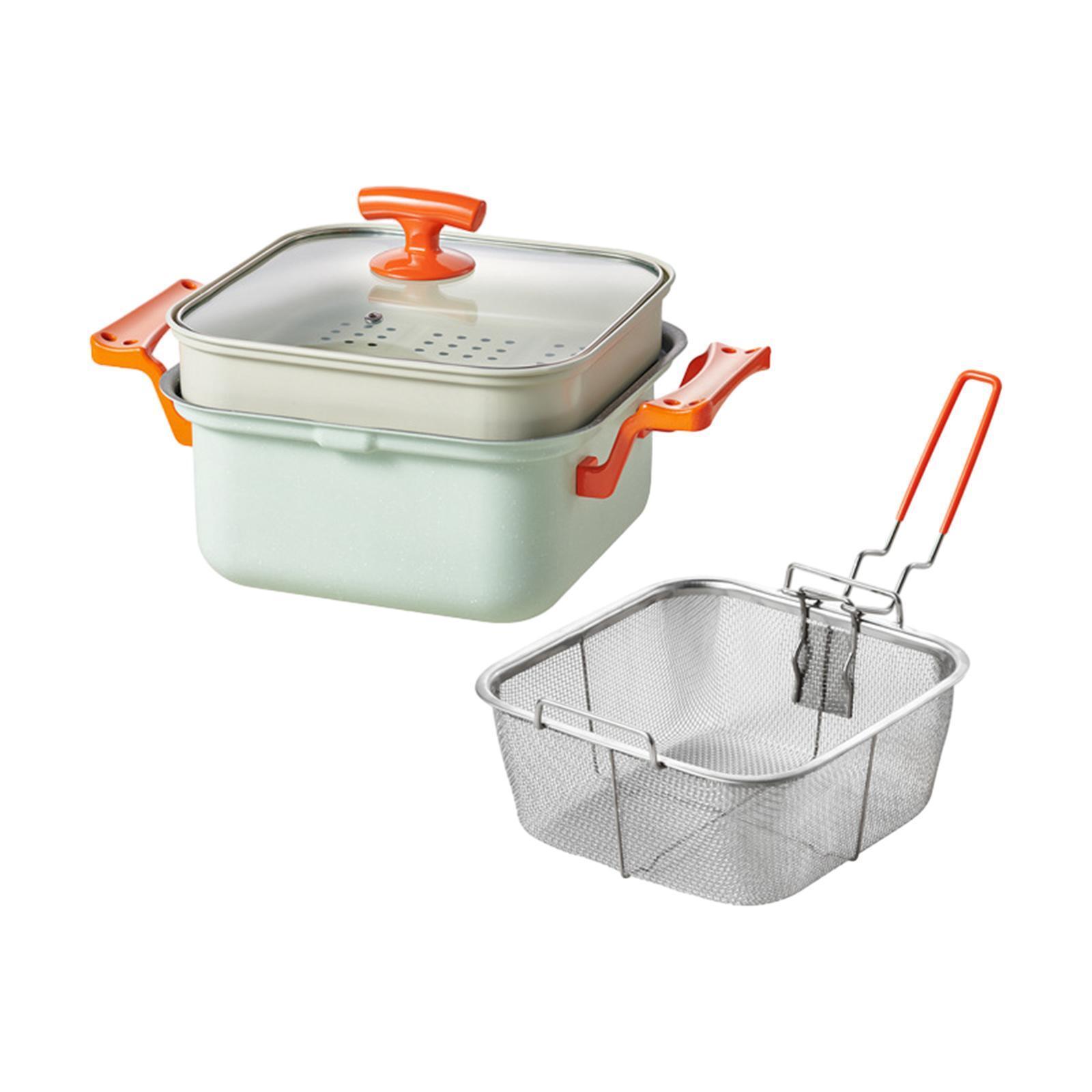 Multi Functional Deep Fryer Deep Square Fry Pan for Ramen Fried Rice ...