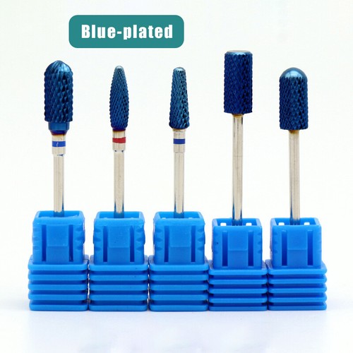 Blue-plated Manicure Solid Carbide Nail Art Electric Rotary File Drill ...
