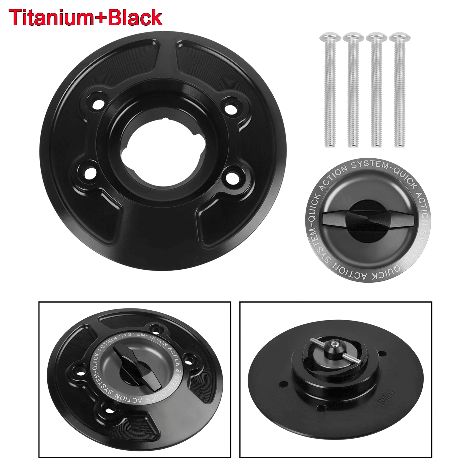 CNC Aluminum Keyless Fuel Gas Tank Cap Cover For BMW K1600GT K1600GTL ...