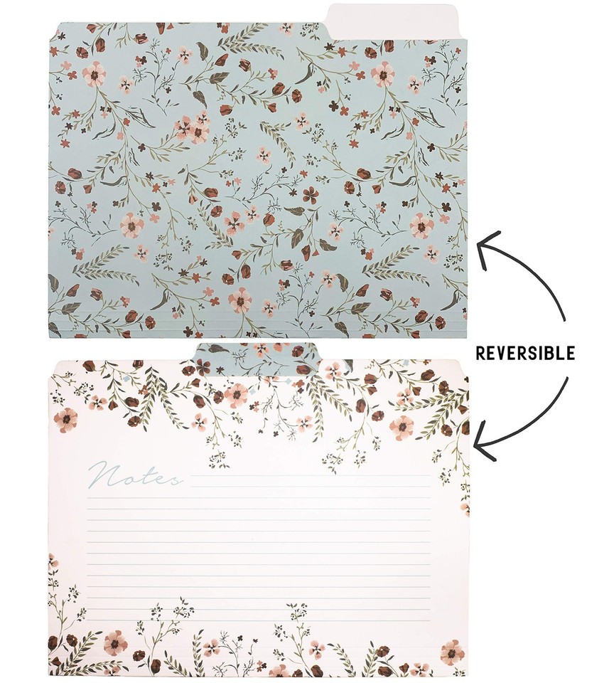 Steel Mill & Co Thick Sturdy File Folders Decorative, Set of 6 File ...