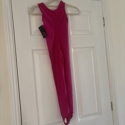 Girls Plume Dance Unitard with stirrups Mulberry Pink Age 8 | eBay