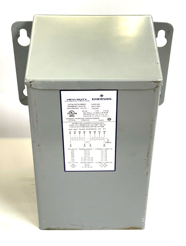 EMERSON HEVI-DUTY GENERAL PURPOSE WALL MOUNT TRANSFORMER HS5F3AS | eBay