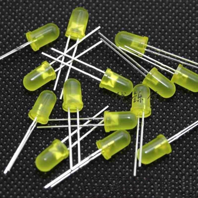 50Pcs LED DIFFUSED F5 5MM YELLOW COLOR YELLOW LIGHT Super Bright Bulb ...