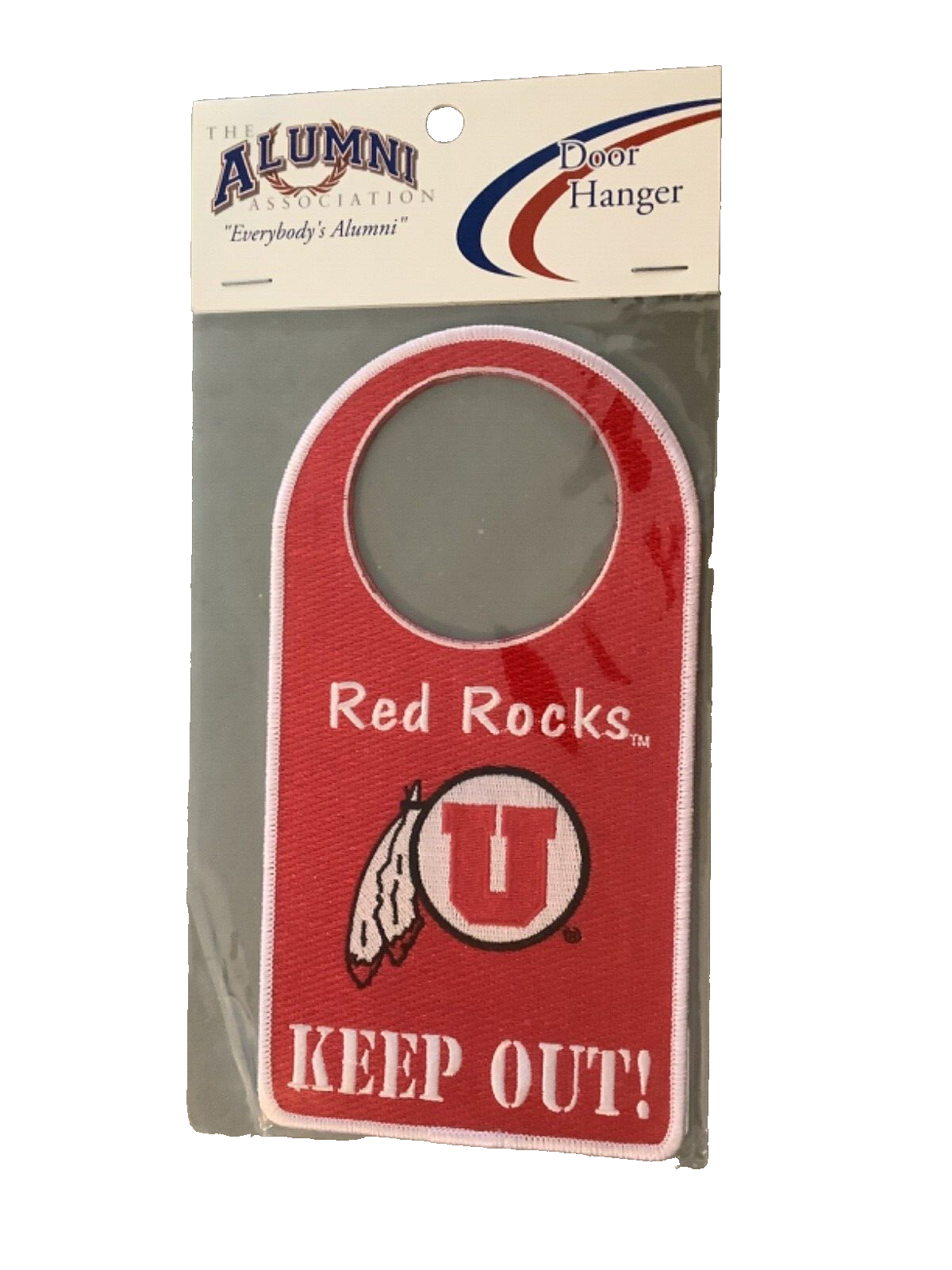 NCAA Utah Utes Red Rocks KEEP OUT Door Sign Hanger Dorm Hotel Bed Room ...