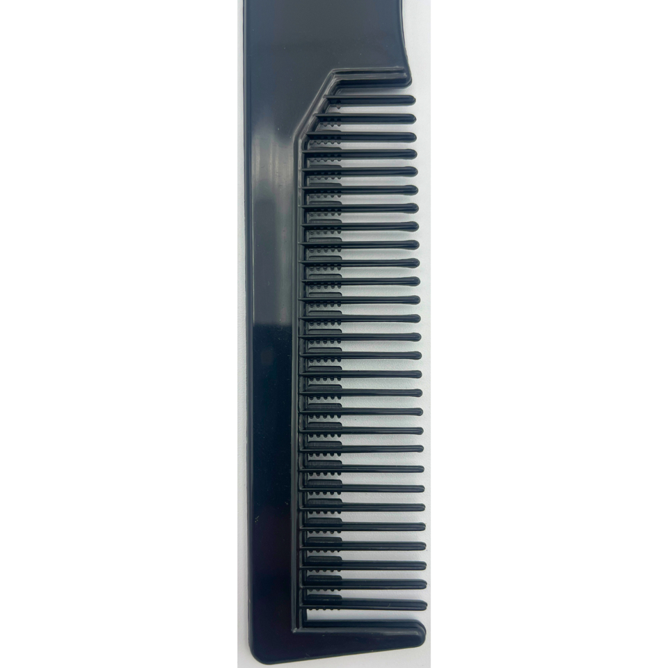 Black Lift Comb Professional Salon Style Dual Comb with Pick and Fine ...