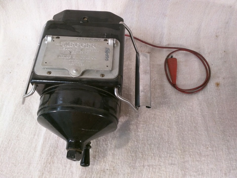 Megger Insulation Tester "Meg" Type - Hand Crank - Works! | eBay