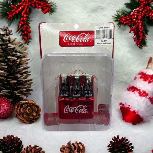 Coca-Cola Blown Glass Collection Christmas Ornament Bottles in Ice ...