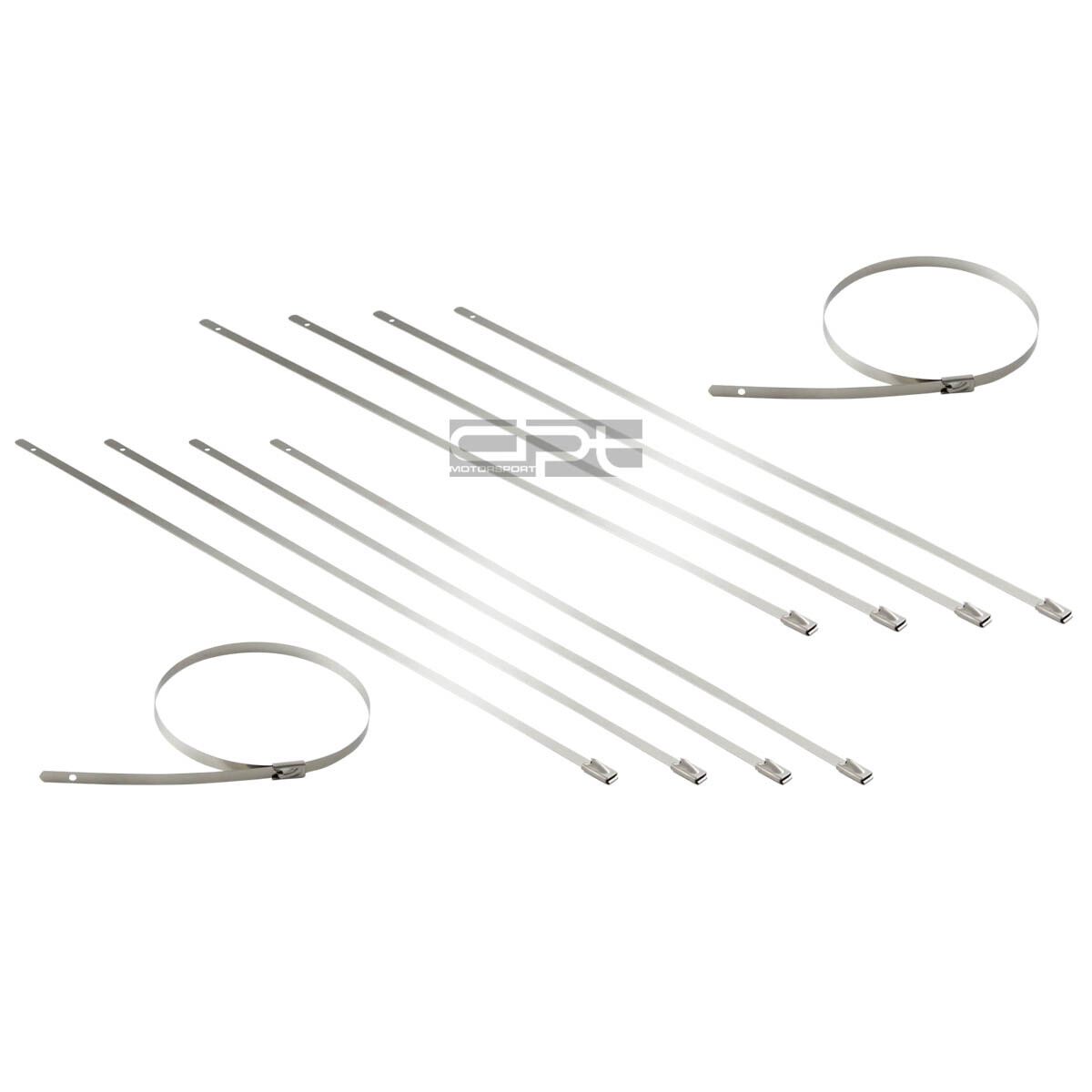 X10 12" 5MM STAINLESS SILVER SELF-LOCKING ZIP TIE CABLE WIRE HEADER ...