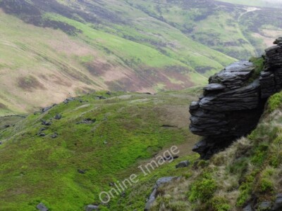 Photo 6x4 Grindslow Knoll Upper Booth Path along edge heading for ...