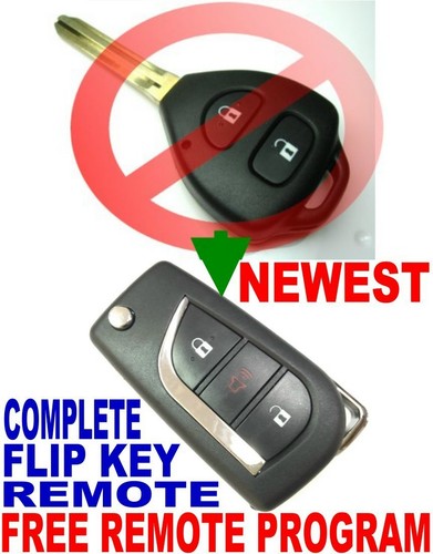 NEWEST FLIP KEY REMOTE FOR 11-15 TOYOTA HILUX CHIP KEYLESS ENTRY ...