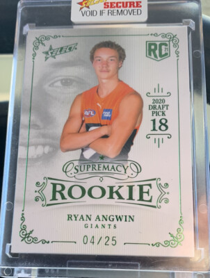 2021 AFL Select Supremacy Rookie Parallel Green Ryan Angwin #04/25 | eBay