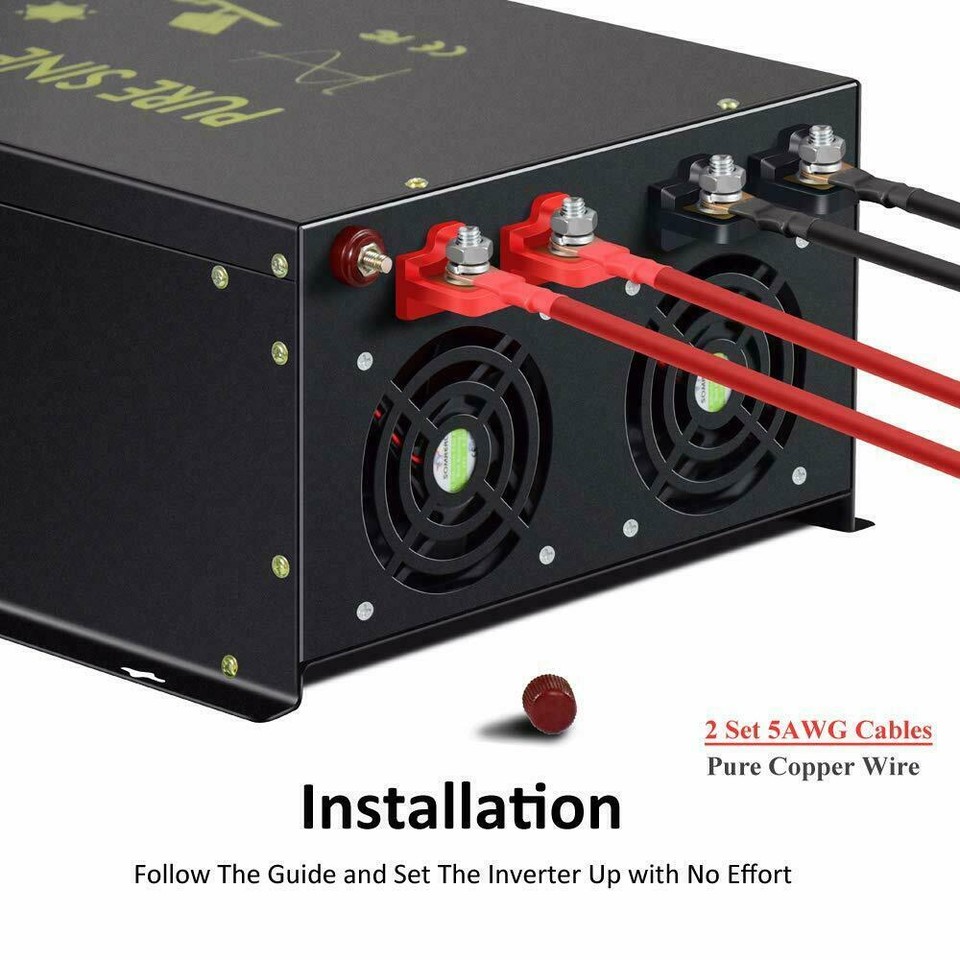 8000W Pure Sine Wave Power Inverter 48V to 110/220V Solar Inverter ...