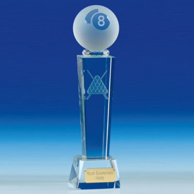 Unite Pool Crystal 8 Ball Glass Trophy - Free Engraving up to 35 ...