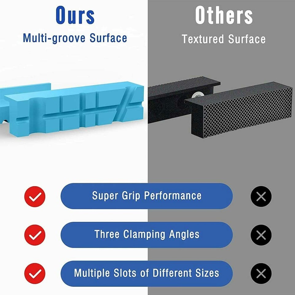 Premium 3"-8" Pair Universal Vise Jaws with Strong Magnetic Soft Vice ...