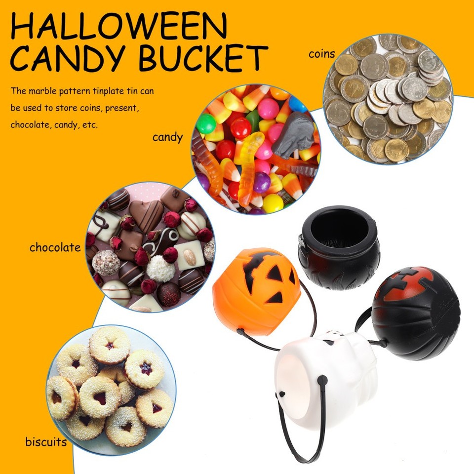 24pcs Delicate Candy Bucket Decors Festival Adornment Halloween Decor ...