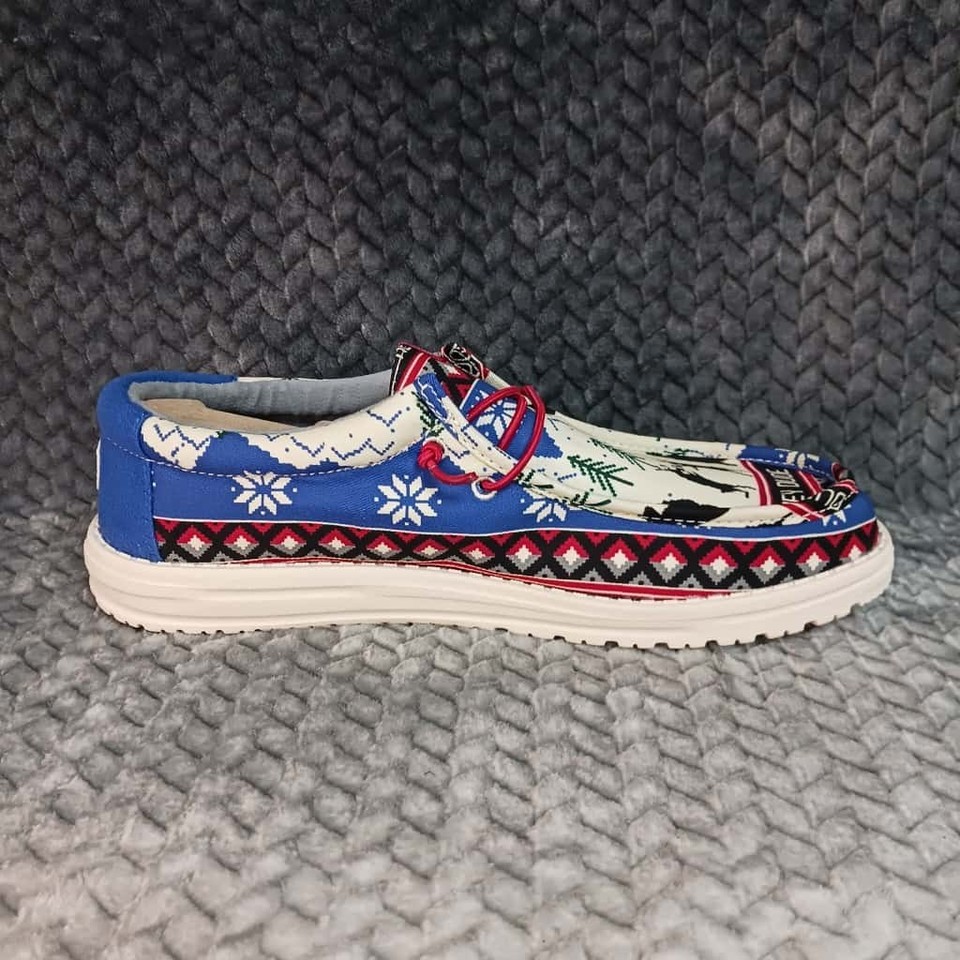 Hey Dude Wally Holiday Cheers Christmas Winter Shoes Mens Size 9 New ...