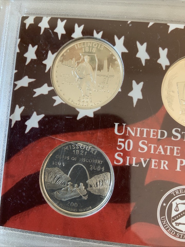 2003 Silver Proof State Quarter Set - 5 Coins | eBay