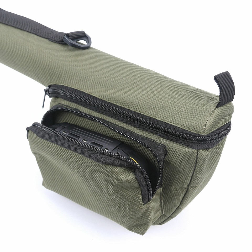 Maxcatch Fly fishing rod Tube with reel pouch Cordura rod case For 9ft ...