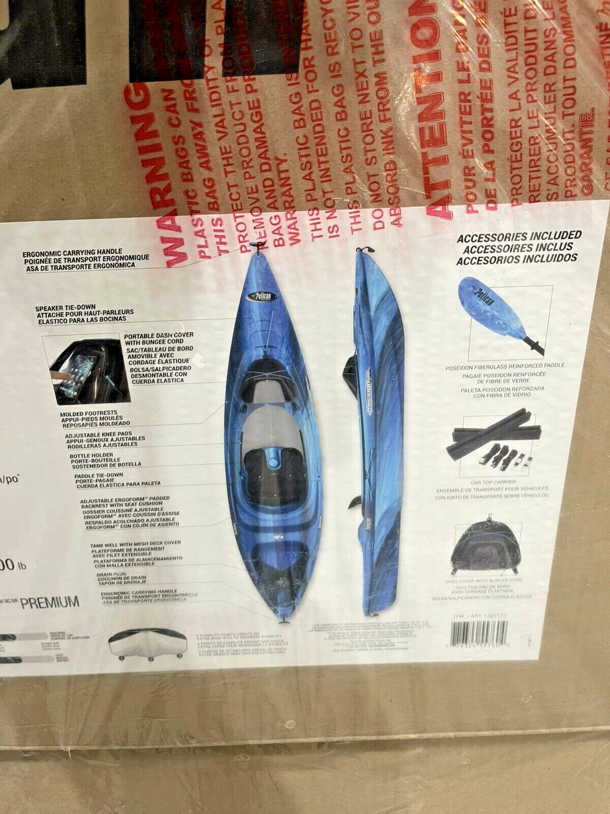 Pelican Mission Premium 10ft 100X Sit-In Kayak and Paddle RAM-X *NEW ...