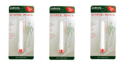 New CLUBMAN Styptic Pencils STOPS BLEEDING FAST Non Stinging ( 3 pack ...