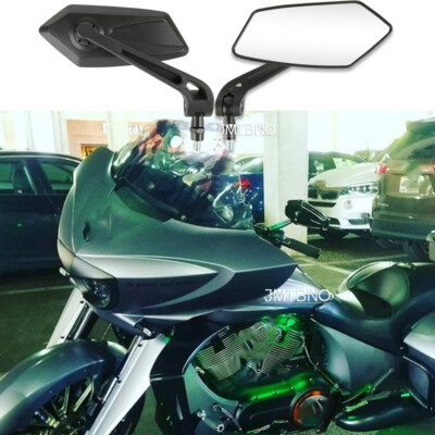 8mm/10mm Motorcycle Rear View Side Mirrors for Victory Magnum Vegas ...