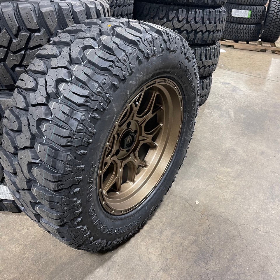20x10 Fuel Tech Bronze Wheels 35" Milestar MT Tires 5x5.5 Dodge Ram ...