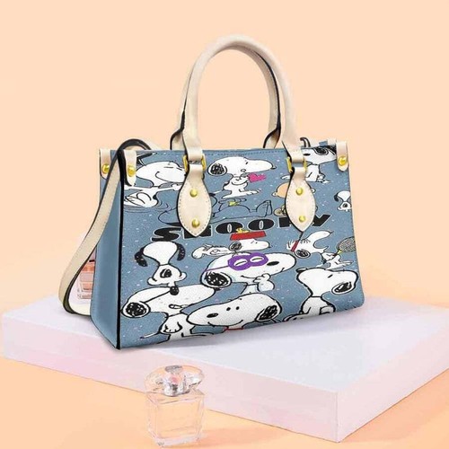 Cute Snoopy And Charlie Brown The Peanuts Cartoon Leather Bag Handbag ...