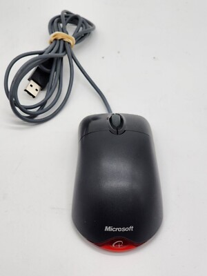 Microsoft Wheel Mouse Optical scroll USB PS/2 3-Button PC wired black ...