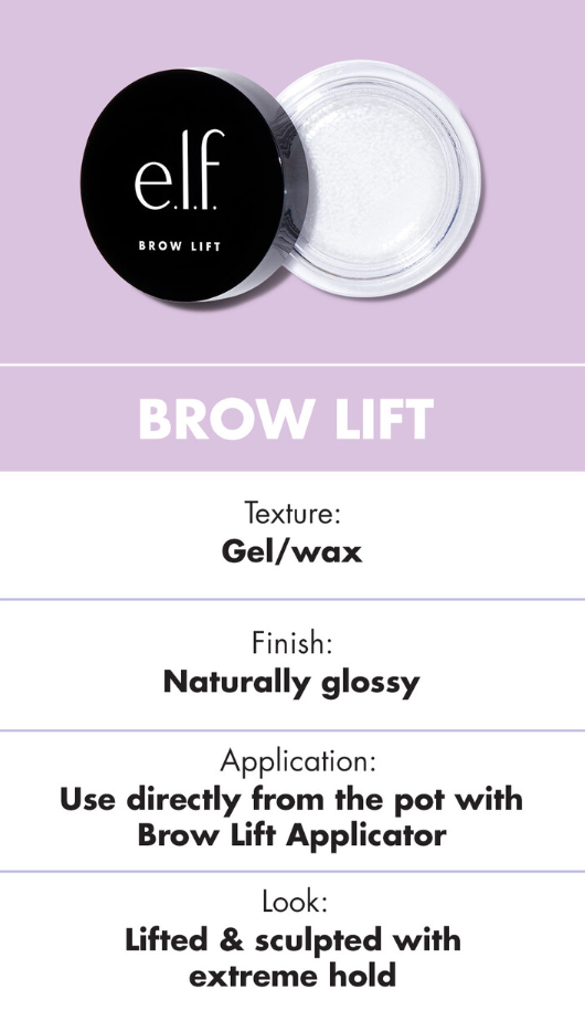 ELF Brow Lift Clear - e.l.f. Long-Lasting Hold & Sculpt Gel Feather ...