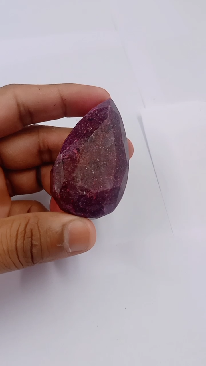 450-475 Ct EGL Certified Natural Red Ruby Pear Cut From African Faceted ...