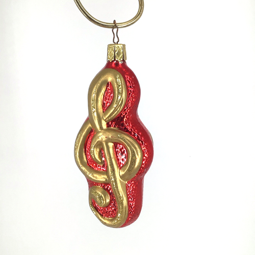 Treble Clef Music Glass Christmas Ornament Inge-Glas Germany | eBay