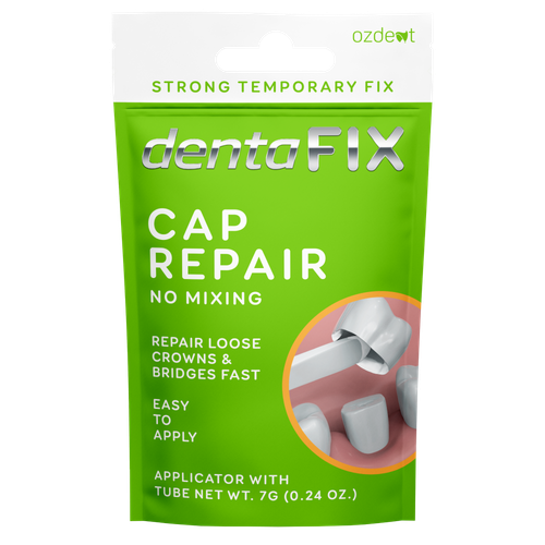 DentaFix Temporary Cap Repair 7g Dental Cement No Gum Irritation Pain ...