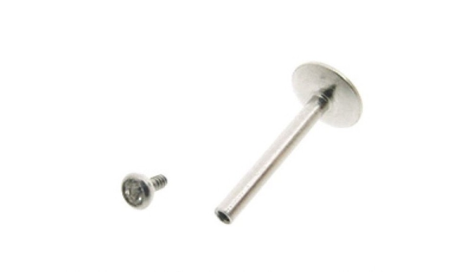 16G 1/4" INCH INTERNALLY THREADED GEM MONROE LIP CHIN LABRET TRAGUS | eBay