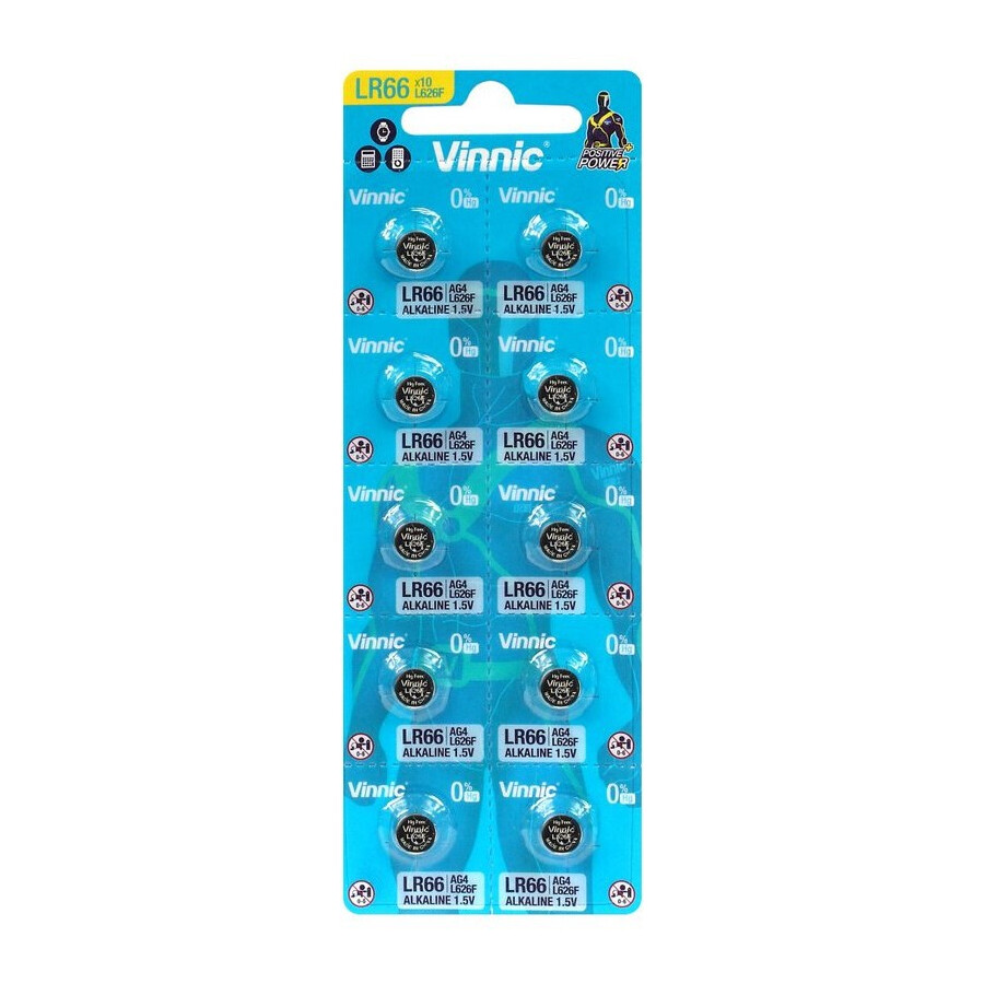Vinnic Alkaline Watch Batteries ALL SIZES - LR44 LR41 LR43 LR54 LR60 ...