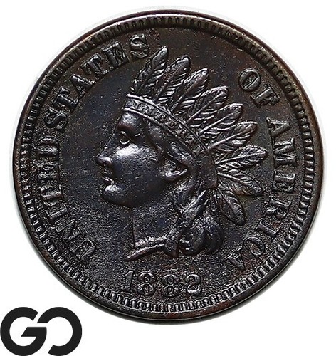 1882 Indian Head Cent Penny, Choice AU | eBay