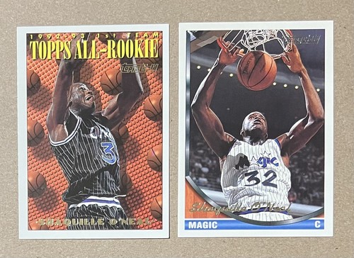 Lot of 2 Shaquille O'Neal 1993-94 TOPPS GOLD Cards #181 & All-Rookie ...