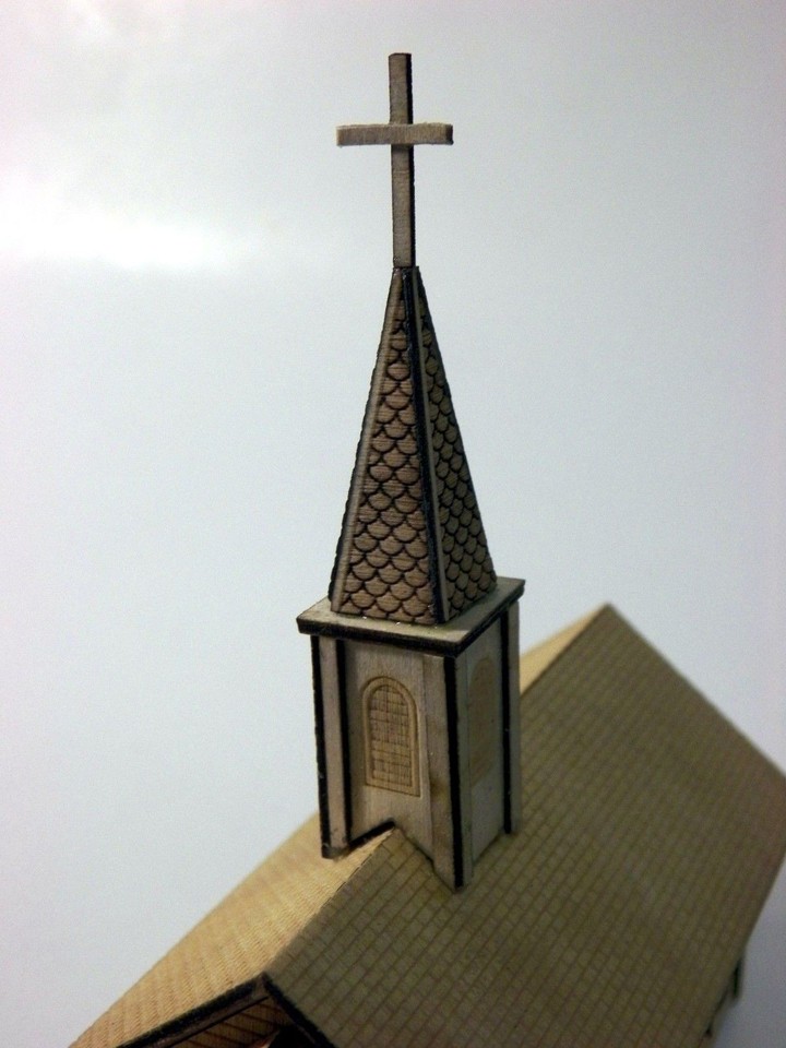 N Scale Country Church Kit | eBay