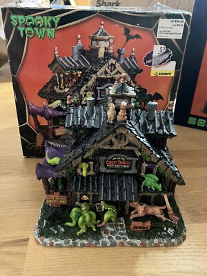 CREEPY CRAWLIES PET SITTING Lemax SPOOKY TOWN Village HALLOWEEN House ...