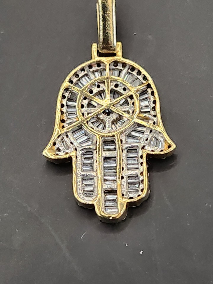 10k gold real diamond pendant men | eBay