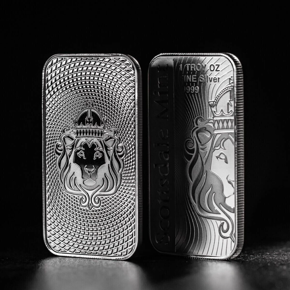 10X Vortex Bar 1 oz. 9999 FINE SILVER BAR Scottsdale Mint Silver Sigma ...