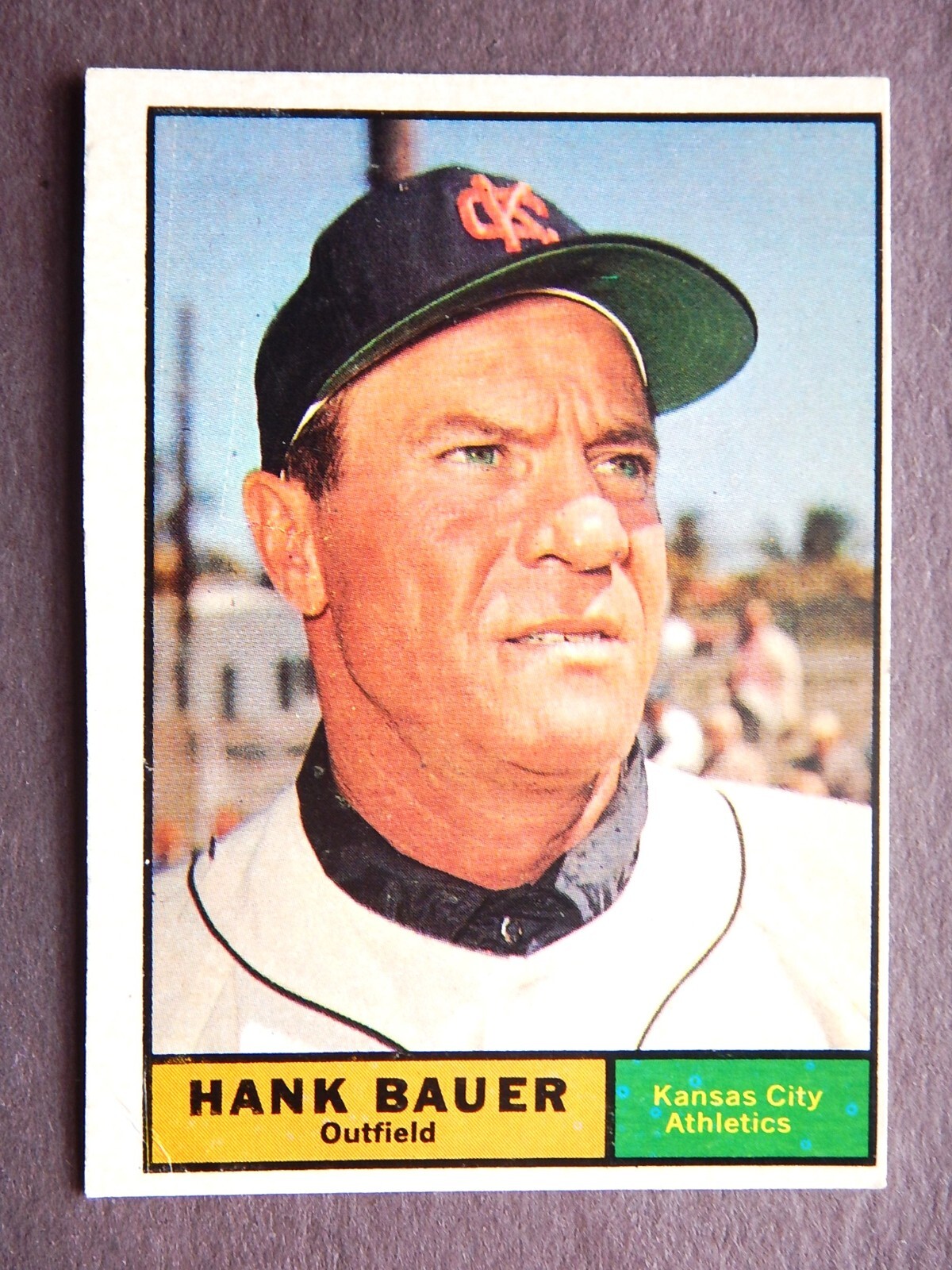 Hank Bauer #398 Topps 1961 Baseball Card (Kansas City Athletics) VG | eBay