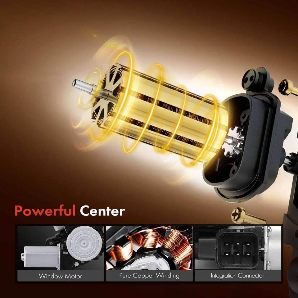 Front Left Side Power Window Regulator with 6 pins Motor for Honda ...