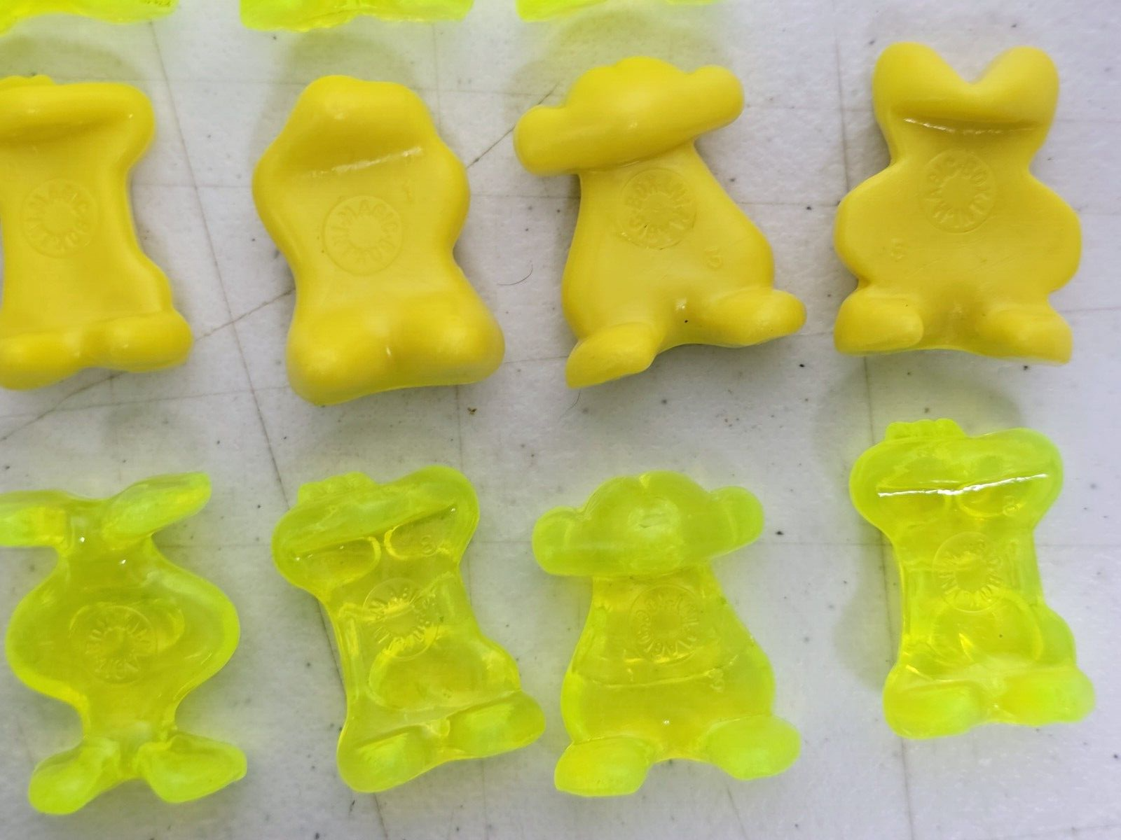 Vintage Gogo's Crazy Bones 18 Count Yellow Green Lot 1990s Collectible ...