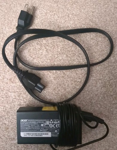 Acer 65W AC Adapter Charger with Power Cord 695976552594 | eBay
