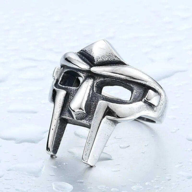Mf Doom Mask Gladiator Style Stainless Steel Ring Silver Stainless Size ...